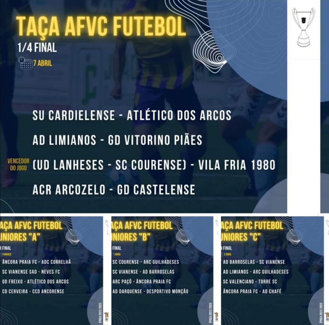 Sorteios das Taças da AFVC | Associação Desportiva "Os Limianos"