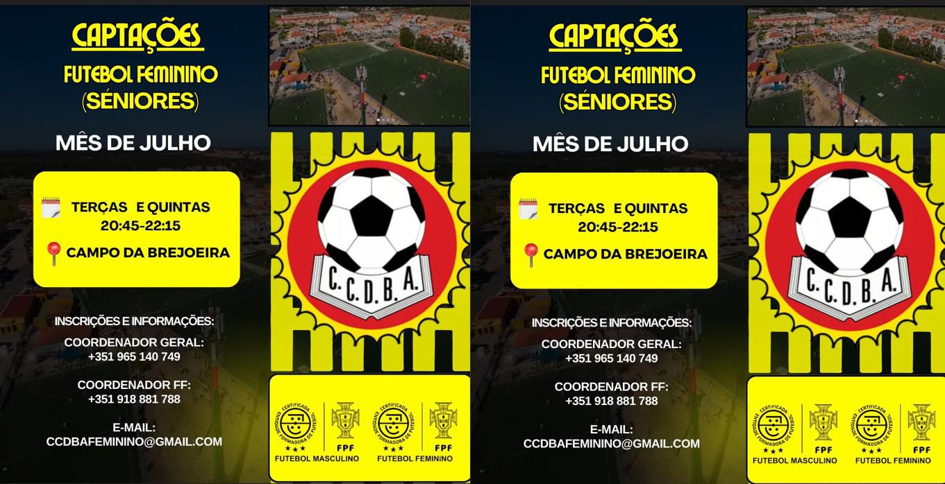 Captações - Futebol Feminino CCD Brejos de Azeitão